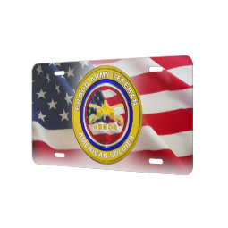 Proud Army Armor Veteran USA Flag License Plate | Zazzle