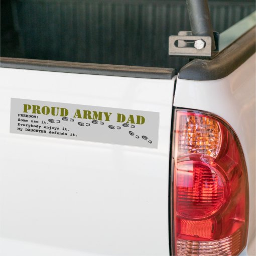 Proud army DAD Bumper Sticker | Zazzle