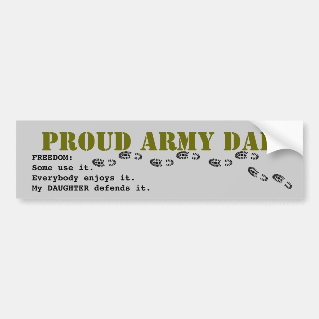 Proud army DAD Bumper Sticker | Zazzle