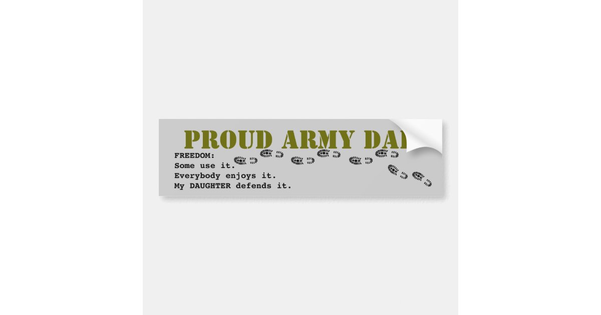 Proud army DAD Bumper Sticker | Zazzle