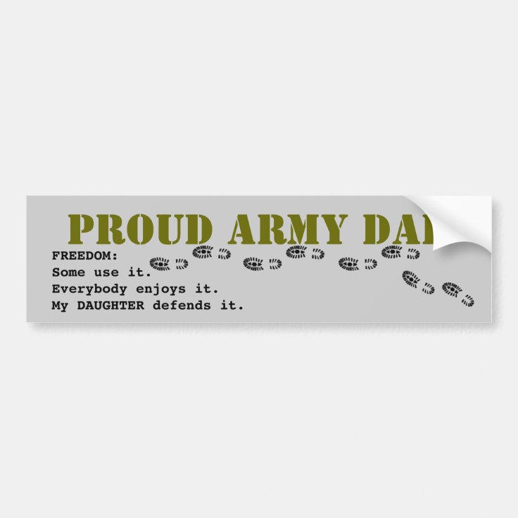 Proud army DAD Bumper Sticker | Zazzle