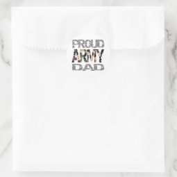 Proud army dad classic round sticker | Zazzle