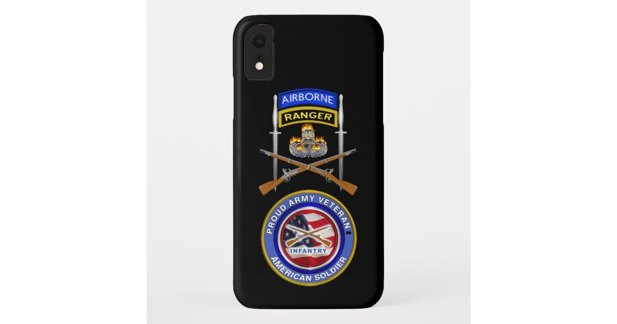 Proud Army Veteran Airborne Ranger Infantry Case-Mate iPhone Case | Zazzle