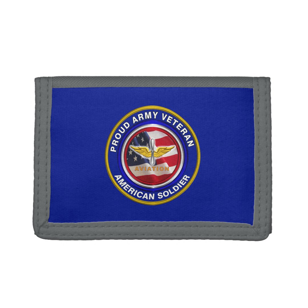 Proud Army Veteran Aviation Colors Trifold Wallet | Zazzle