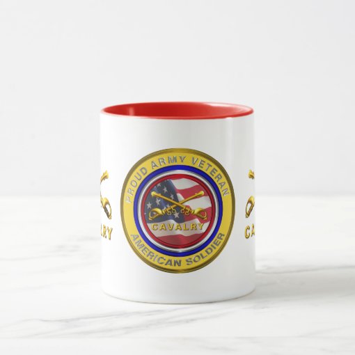 Proud Army Veteran Cavalry Soldier Mug | Zazzle