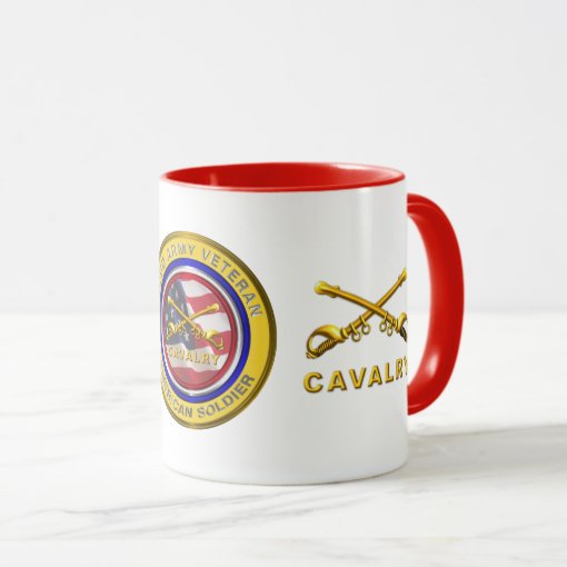Proud Army Veteran Cavalry Soldier Mug | Zazzle
