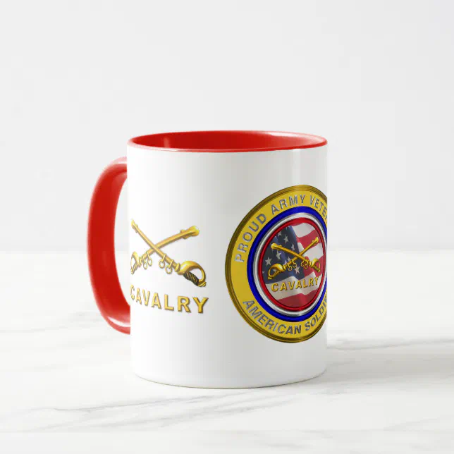 Proud Army Veteran Cavalry Soldier Mug | Zazzle