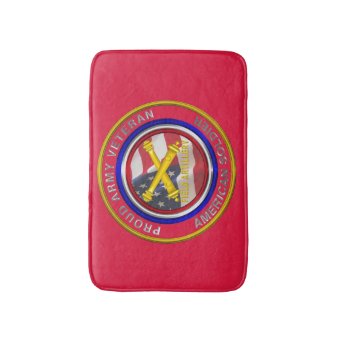 Proud Army Veteran Field Artillery Soldier Bath Mat | Zazzle