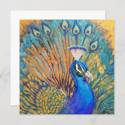 Proud as a Peacock Thank You Card | Zazzle