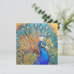 Proud as a Peacock Thank You Card | Zazzle