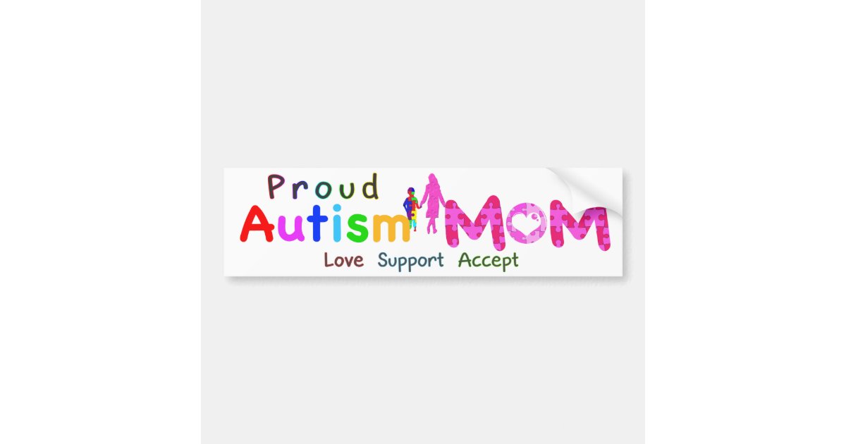 Proud Autism Mom Bumper Sticker | Zazzle