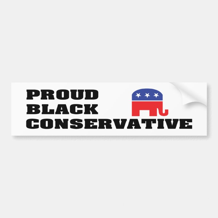 Proud Black Conservative Bumper Sticker | Zazzle.com