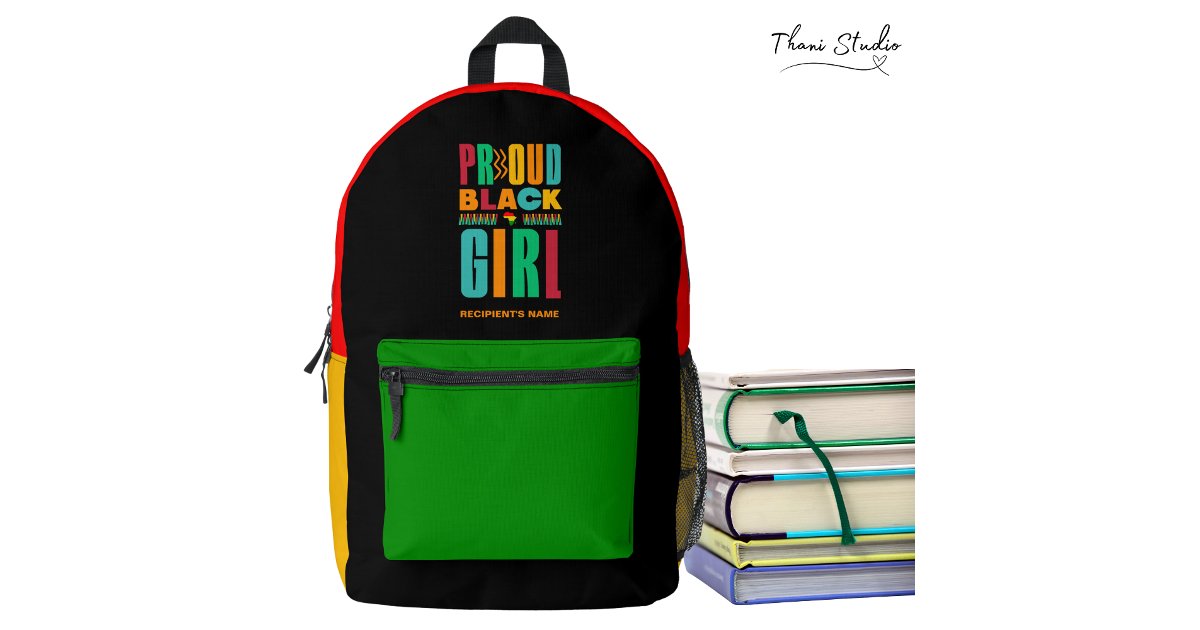 Proud Black Girl Black History Month Family Printed Backpack | Zazzle