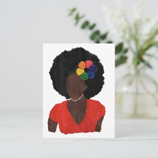 Proud Brown Lady Postcard | Zazzle
