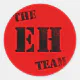 Proud Canadian The EH Team Black Stamp on Red Classic Round Sticker ...