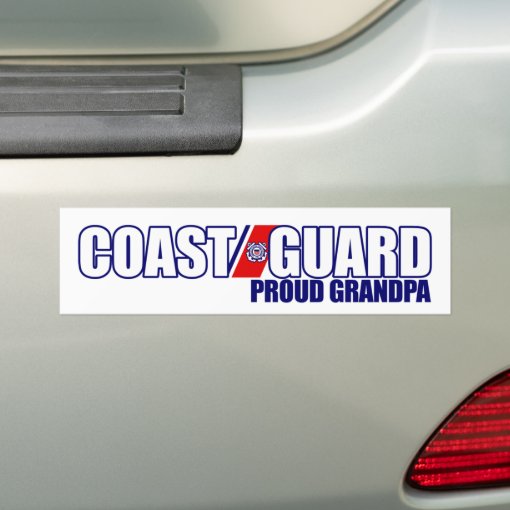 Proud Coast Guard Grandpa Bumper Sticker | Zazzle