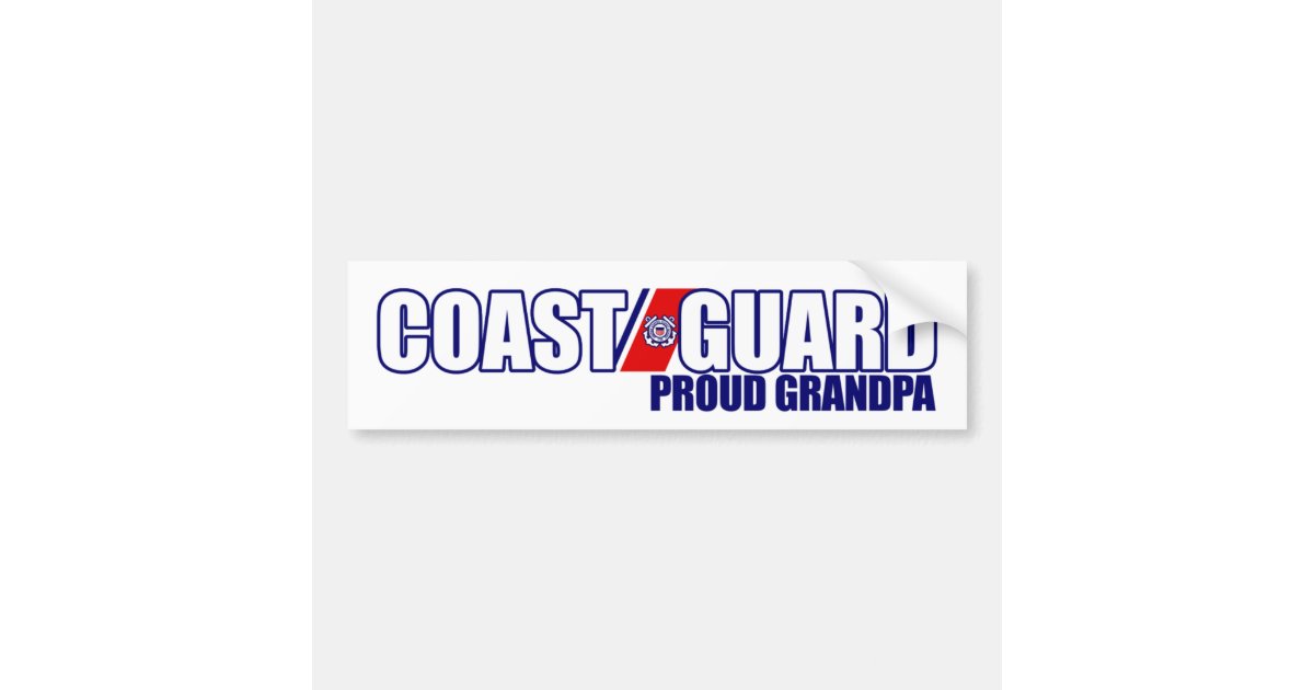 Proud Coast Guard Grandpa Bumper Sticker | Zazzle