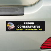Proud Conservative Bumpersticker - Black Bumper Sticker | Zazzle