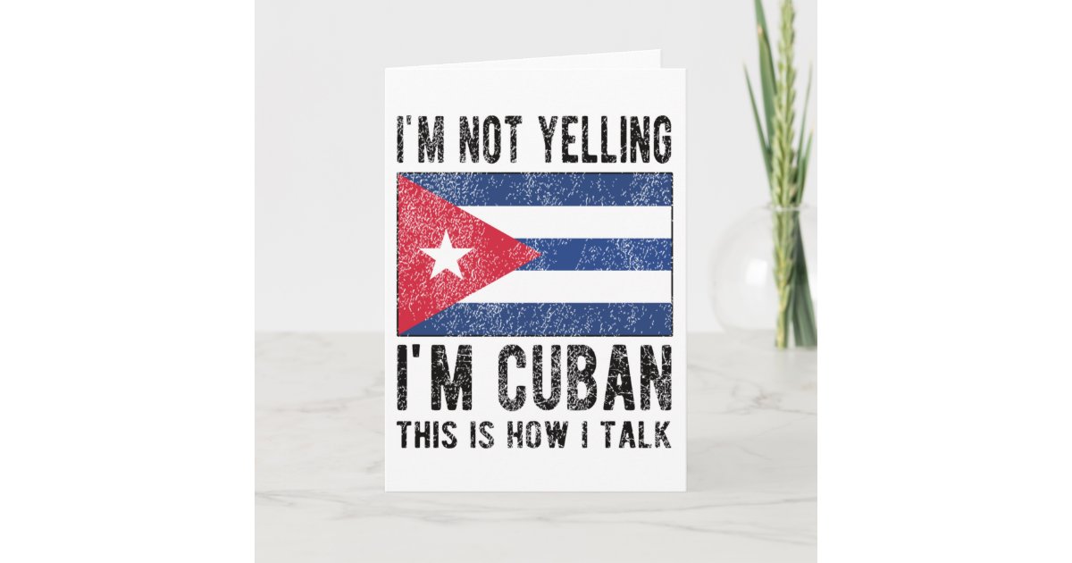 Proud Cuban Heritage Cuba Roots Cuban Flag Card | Zazzle