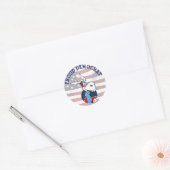 Proud Democrat Political Party Donkey Patriotic Classic Round Sticker ...