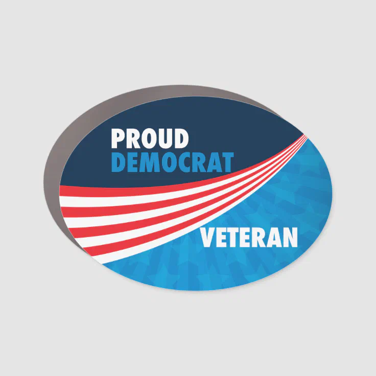 Proud Democrat Veteran Car Magnet | Zazzle
