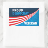 Proud Democrat Veteran Rectangular Sticker | Zazzle