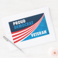 Proud Democrat Veteran Rectangular Sticker | Zazzle