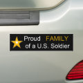 Proud Family of a US Soldier Military Pride Bumper Sticker | Zazzle