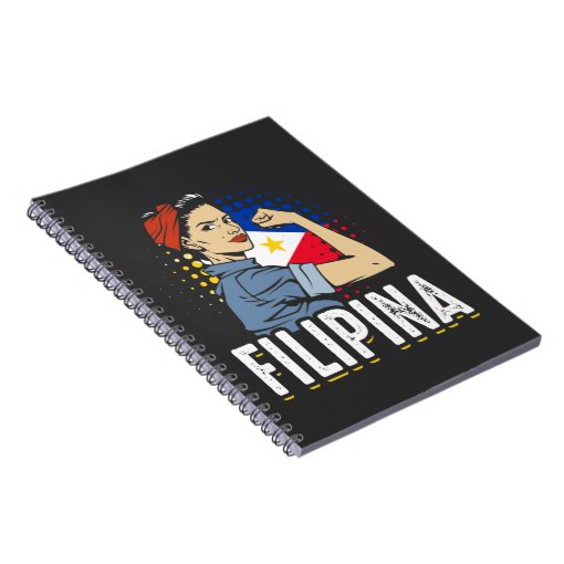 Proud Filipina Woman Girl Philippines Flag Notebook | Zazzle