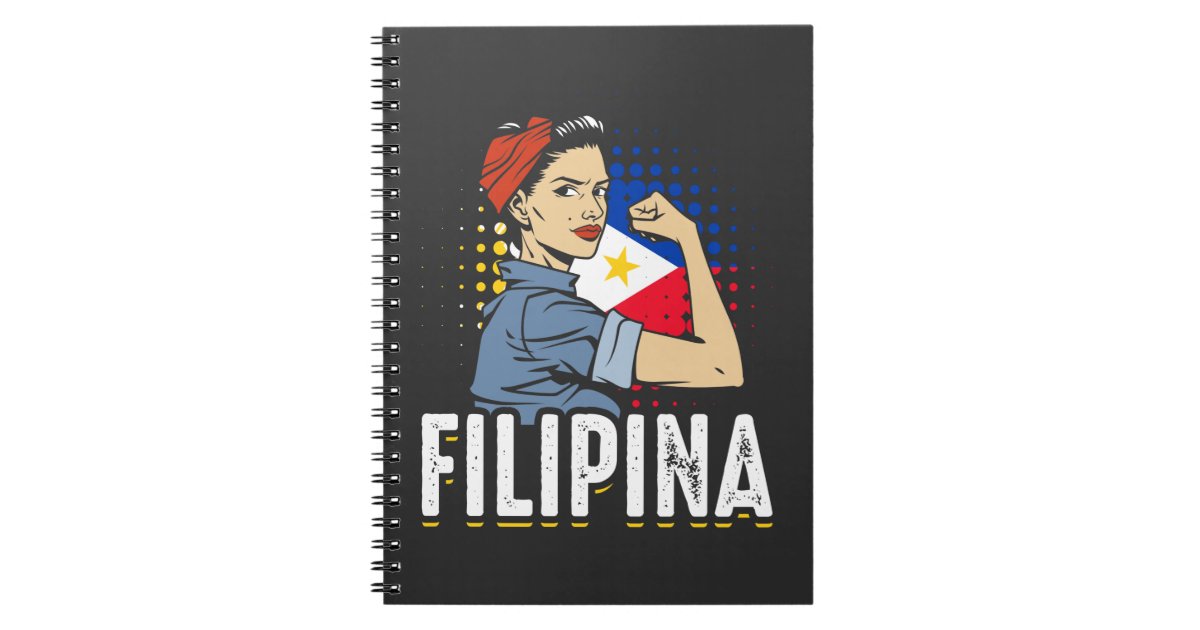 Proud Filipina Woman Girl Philippines Flag Notebook | Zazzle