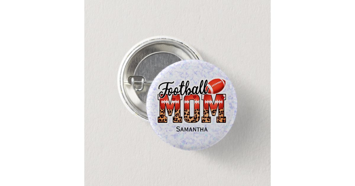 Proud Football Mom – Game Day Enthusiast Button | Zazzle
