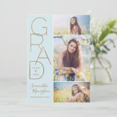 Proud Grad | Graduation Announcement | Blue | Zazzle