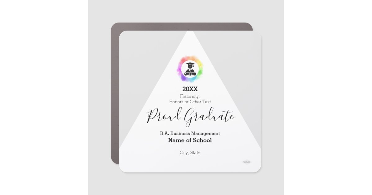 Proud Graduate Automobile Magnet HAMbWG | Zazzle