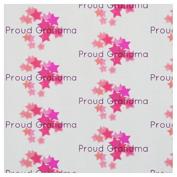 Proud Grandma Fabric | Zazzle