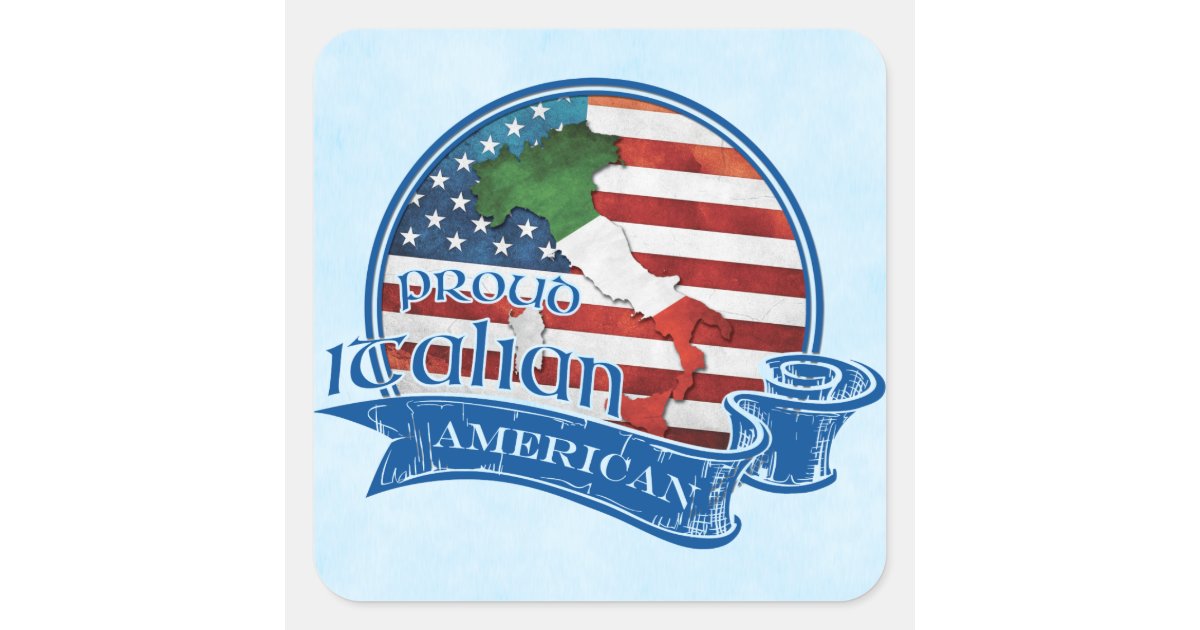 Proud Italian American Sticker Set | Zazzle