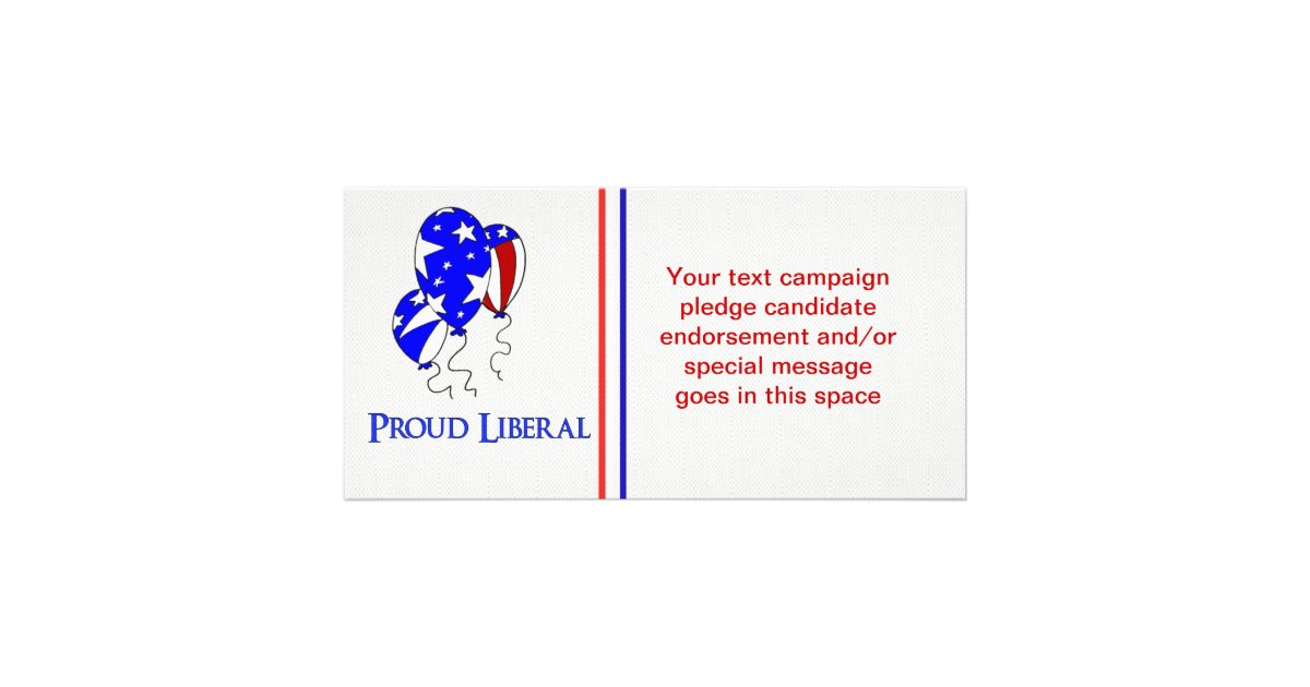 Proud Liberal Card | Zazzle