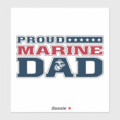Proud Marine Dad Sticker | Zazzle