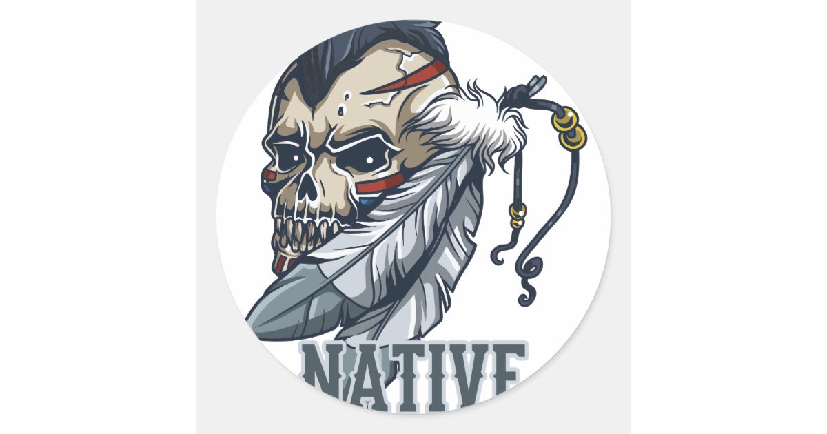 Proud Native American Classic Round Sticker | Zazzle