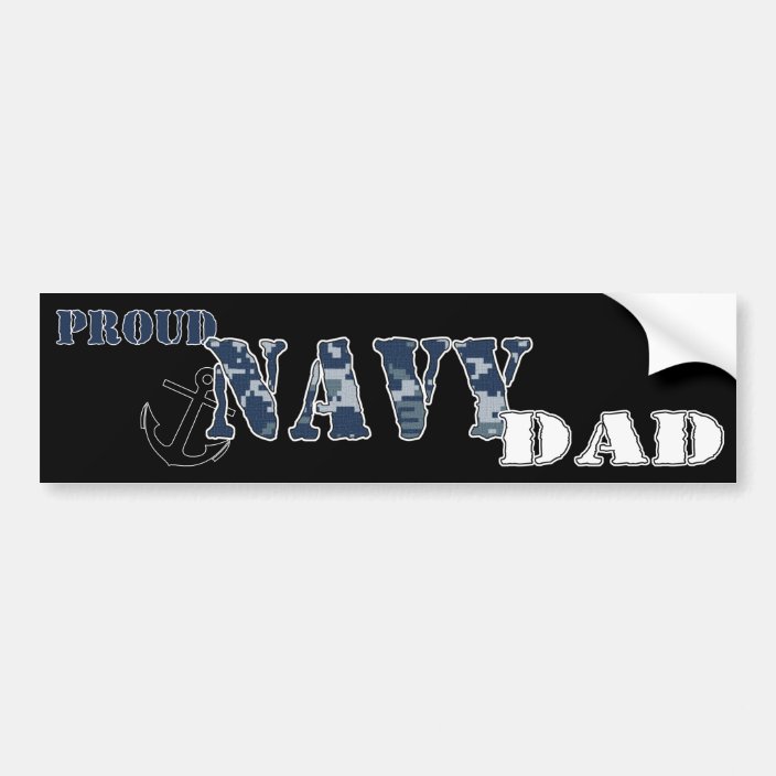 Proud Navy Dad Bumper Sticker | Zazzle.com
