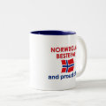 Proud Norwegian Bestefar (grandfather) Two-Tone Coffee Mug | Zazzle