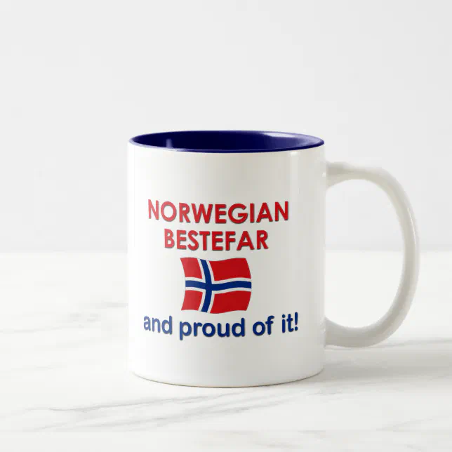 Proud Norwegian Bestefar (grandfather) Two-Tone Coffee Mug | Zazzle