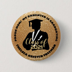 Proud Parent - Daughter Graduating Button | Zazzle