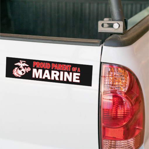 Proud Parent of a US Marine Bumper Sticker | Zazzle