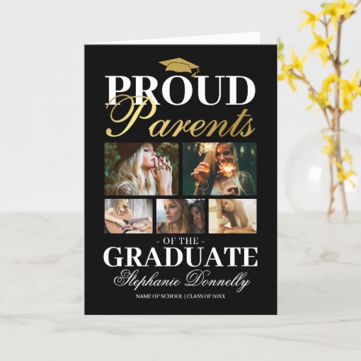 Proud Parents of the Graduate Congrats Card | Zazzle