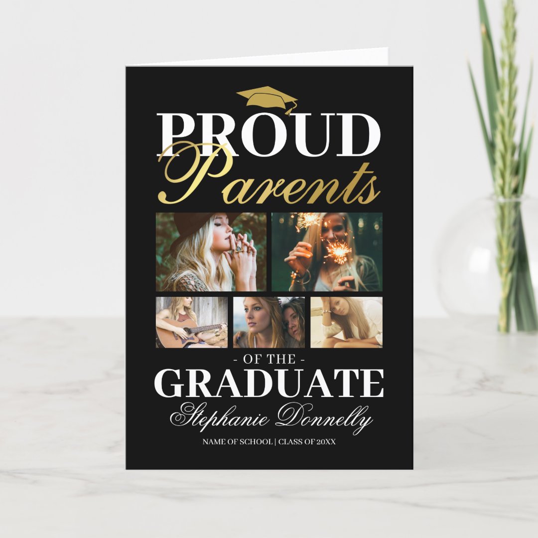 Proud Parents of the Graduate Congrats Card | Zazzle