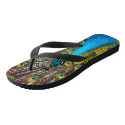 Proud Peacock Flip Flops | Zazzle
