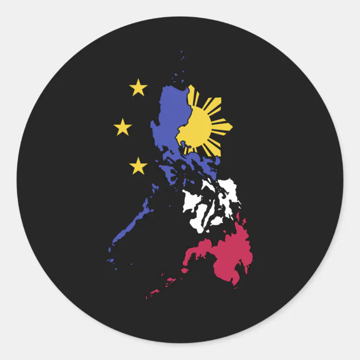 Proud Philippines Filipino Pinoy Classic Round Sticker | Zazzle