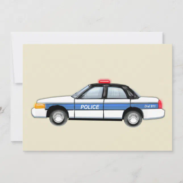 Proud Police Car Invitation | Zazzle