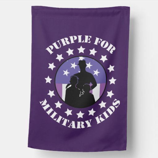 Proud Purple Up For Military House Flag | Zazzle