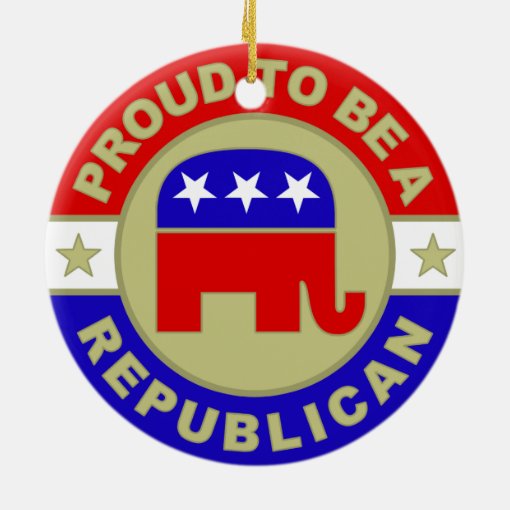 Proud Republican Ceramic Ornament | Zazzle